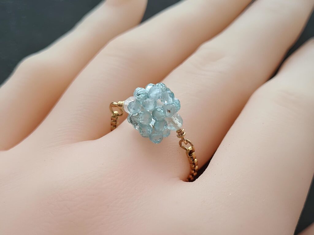 Gemmissime | Bague Femme ajustable | Pierre naturelle